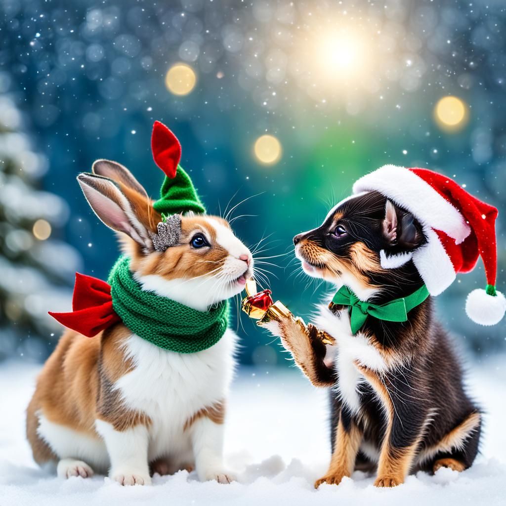 Festive Furry Friends: A Heartwarming Holiday Celebration - AI ...