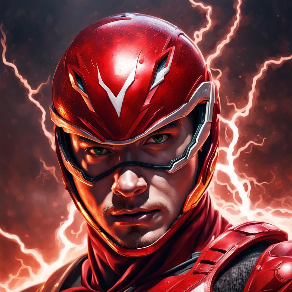 "Red Lightning Ranger" Hyper Realistic - AI Generated Artwork ...