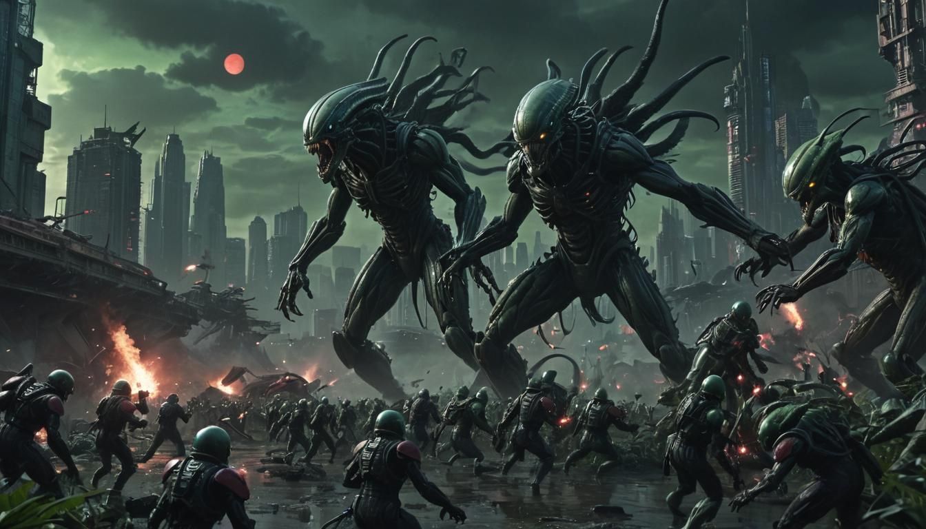 Alien War - AI Generated Artwork - NightCafe Creator