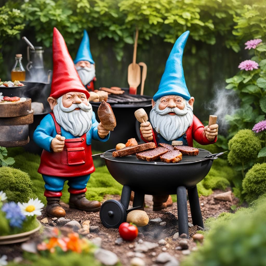 Hangin with my Gnomies - AI Generated Artwork - NightCafe Creator