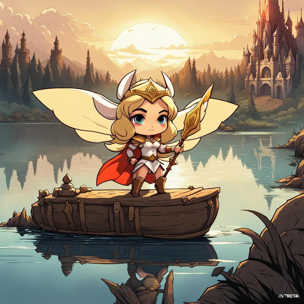 Chibi She-Ra with Wings (?) - AI Generated Artwork - NightCafe Creator