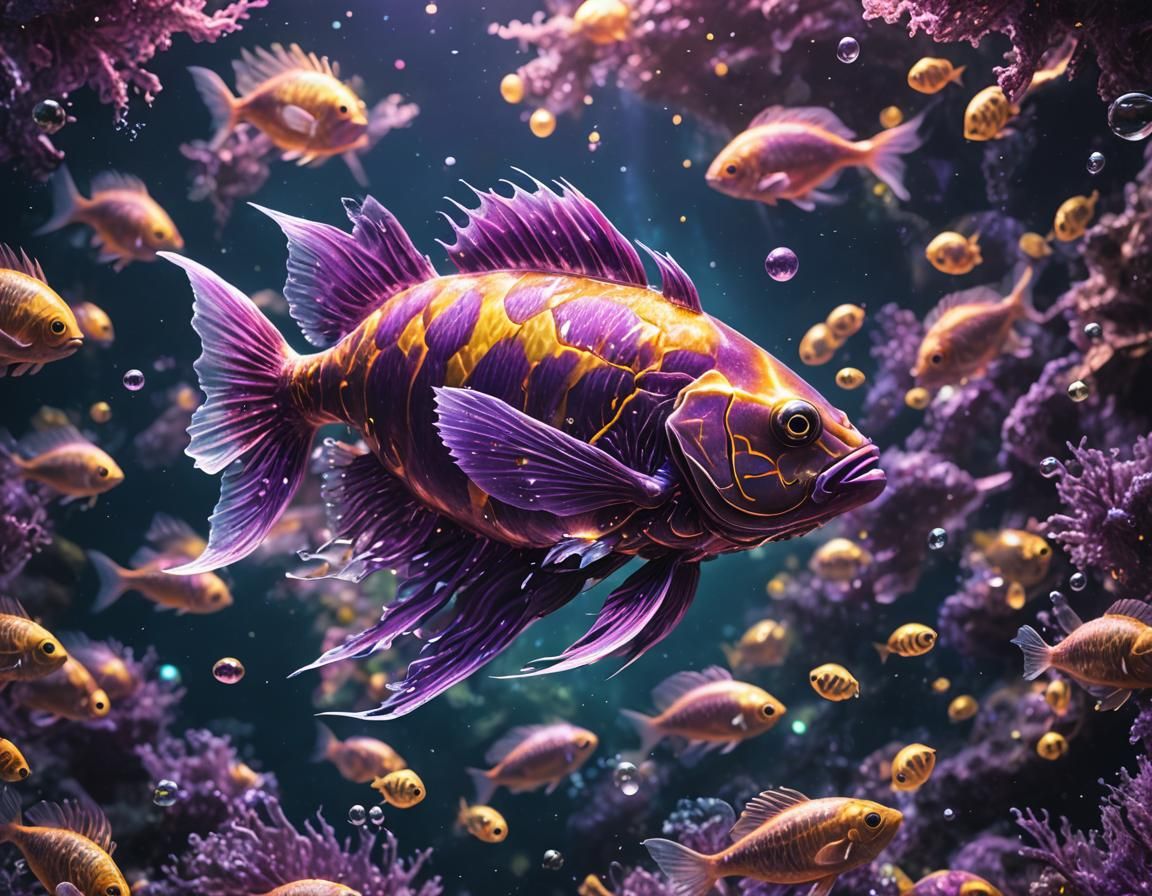 Violet Fish - AI Generated Artwork - NightCafe Creator