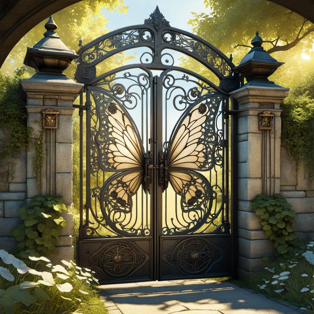 Butterfly gate - AI Generated Artwork - NightCafe Creator