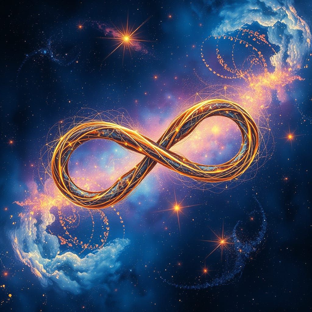 Infinity symbol - Celestial Infinity: Radiant Cosmic Symbol ...