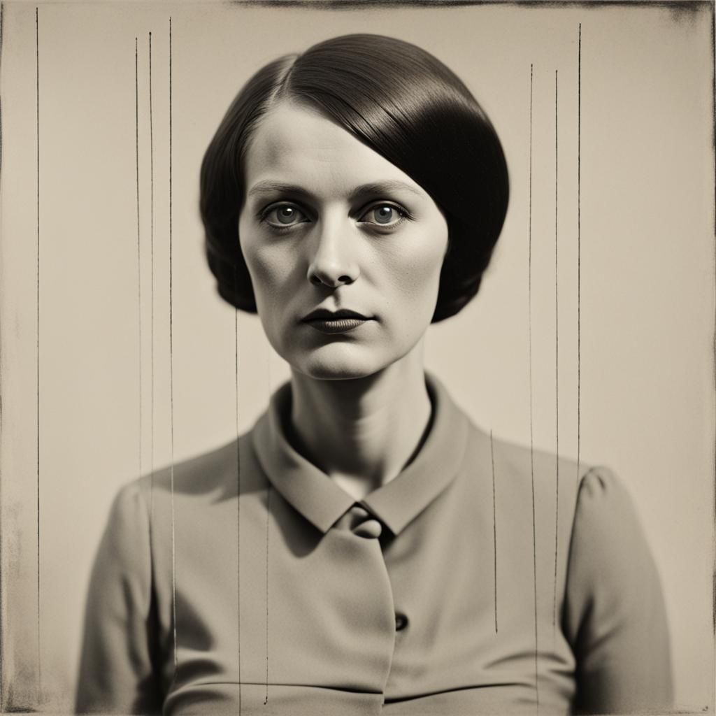 In the style of fluxus, a portrait of a German lady - AI Generated ...