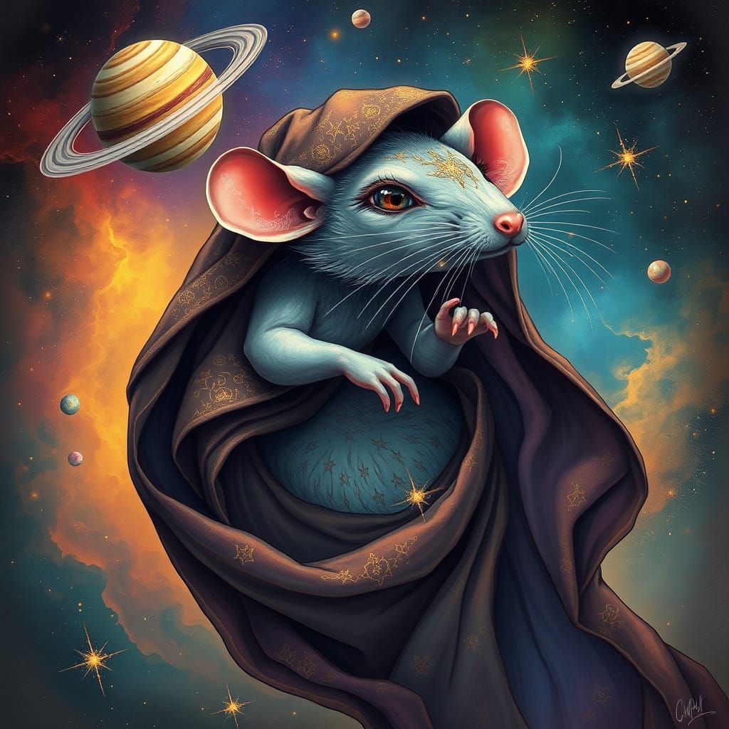 Interstellar cosmic rat woman - Celestial Cosmic Rat Goddes...