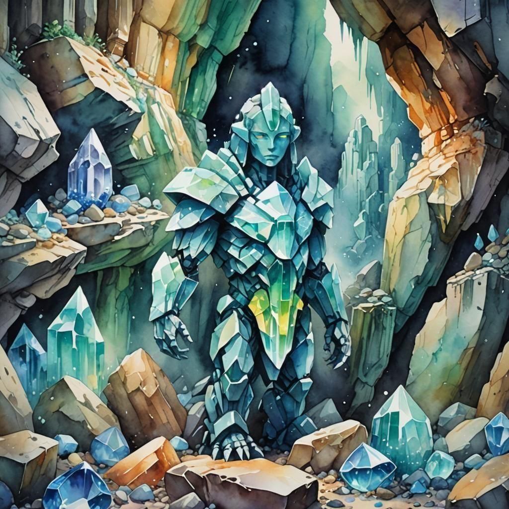 Crystalline Humanoid - AI Generated Artwork - NightCafe Creator