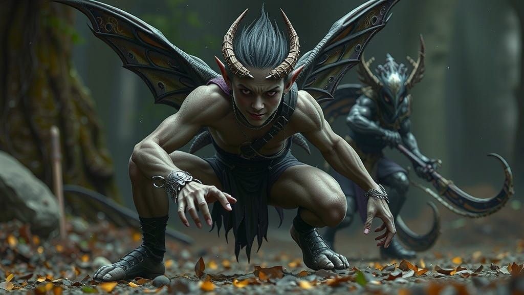 Dark Fae Assassin: Elritch Warrior in Gritty Dark ... - AI Art