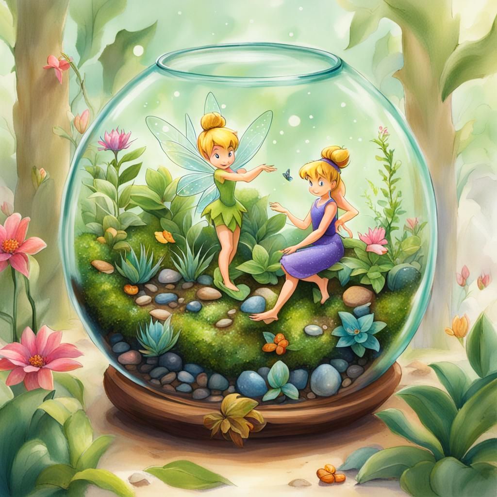 Tinkerbell's terrarium - AI Generated Artwork - NightCafe Creator