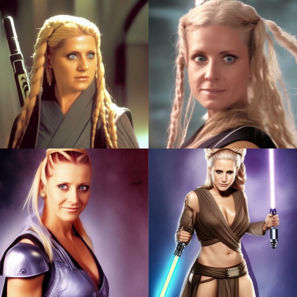 Jeanette Biedermann as a Jedi - AI Generated Artwork - NightCafe Creator