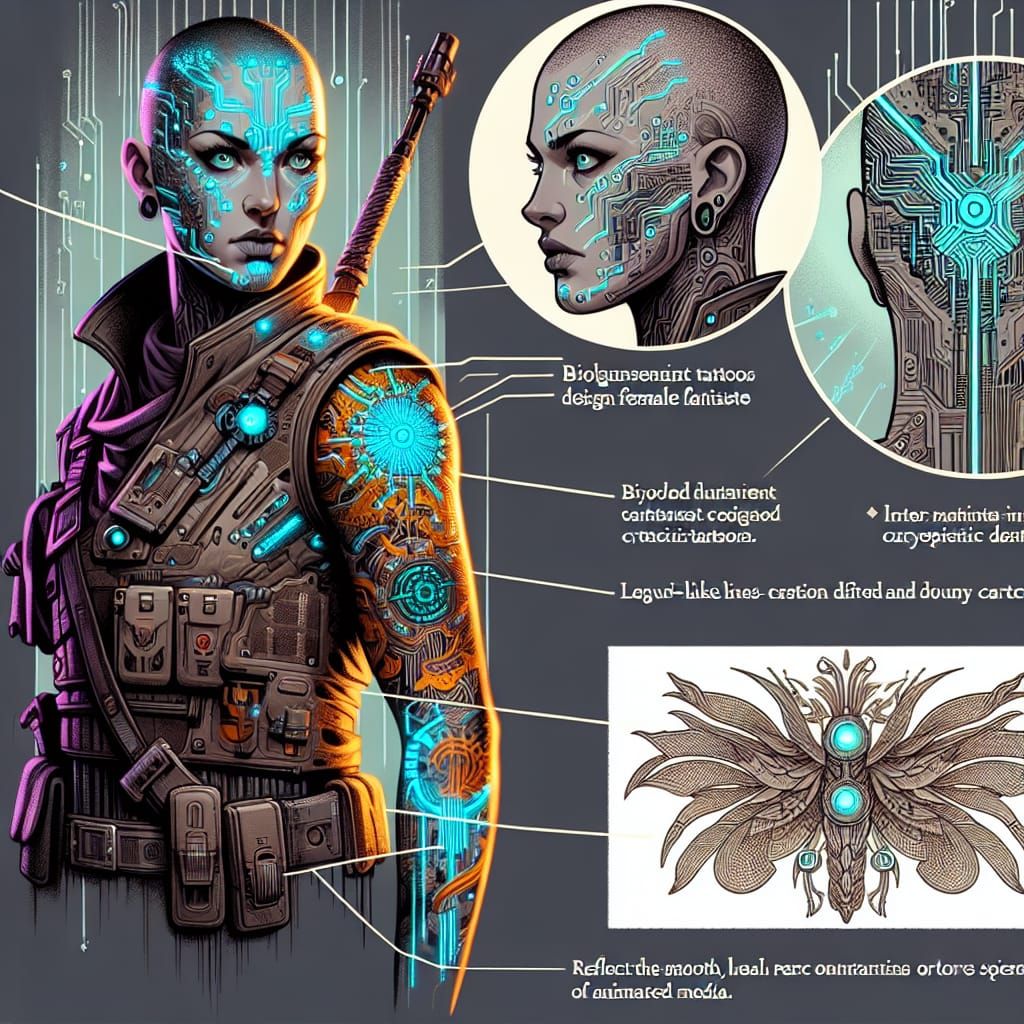BioPunk bounty hunter character details - AI Generated Artwork ...