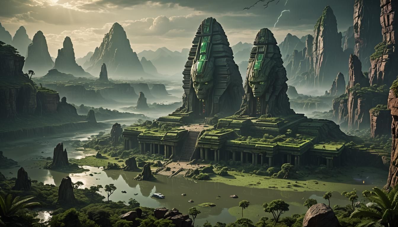 Alien Mega City - AI Generated Artwork - NightCafe Creator