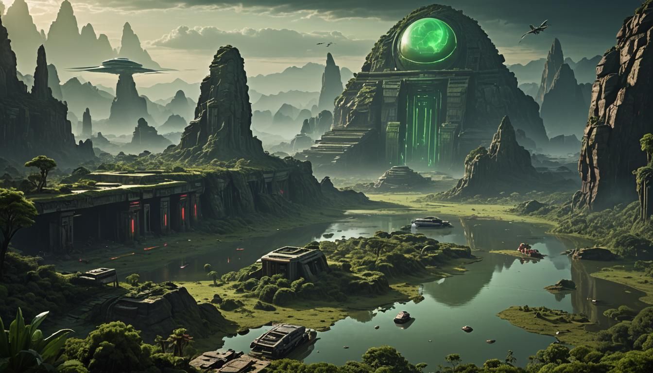 Alien Mega City - AI Generated Artwork - NightCafe Creator