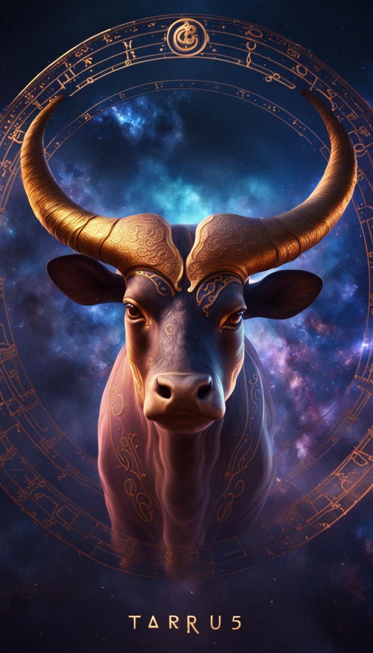 galaxy in the shape of the zodiac sign Taurus - AI Generated Artwork ...