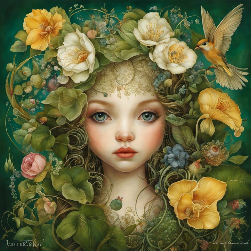 Forest flora and fauna botanical illustration elements by Jasmine ...