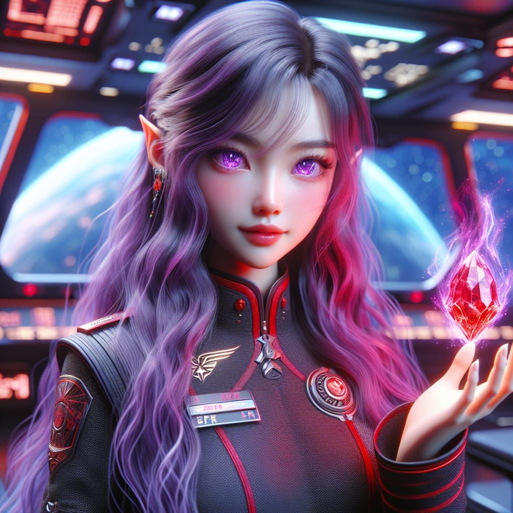 Ensign / Captain Ter'na's True Form: 2 Captain Ter'na Holding the Ruby ...