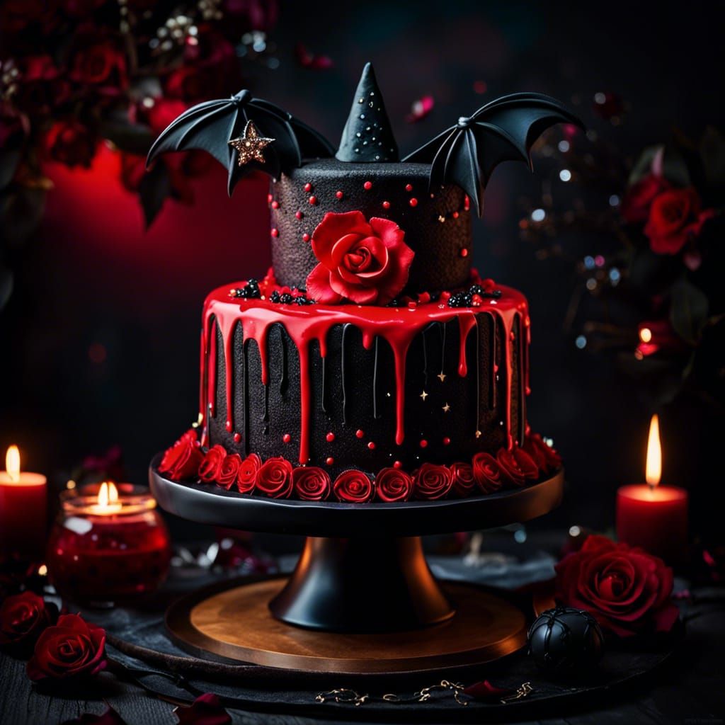 A Weirdly Goth Cake _ #02 - AI Generated Artwork - NightCafe Creator