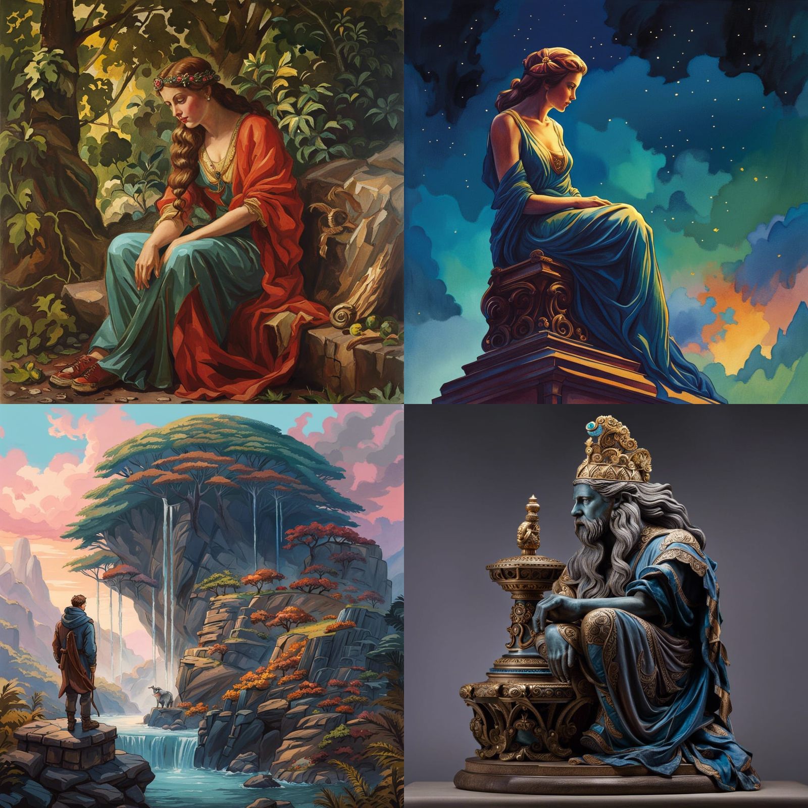 watercolor thinker - AI Generated Artwork - NightCafe Creator