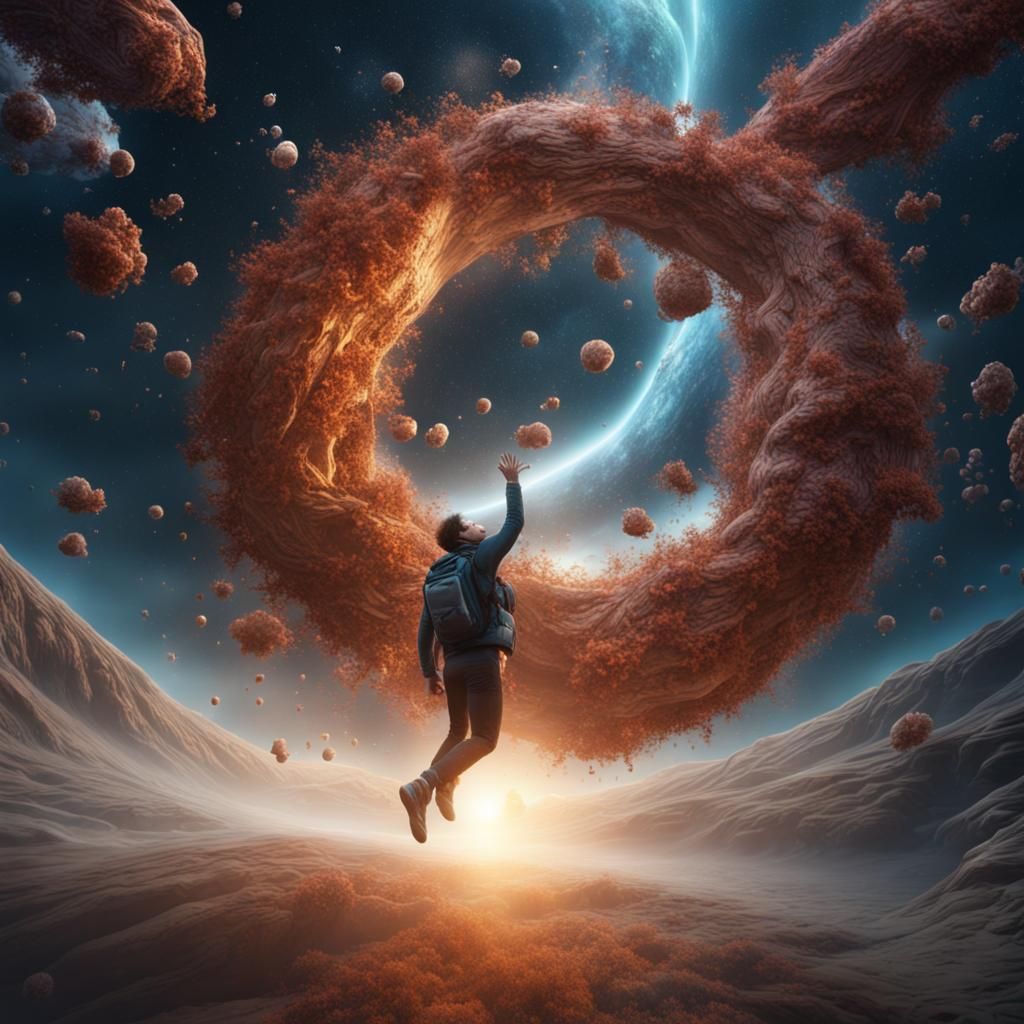 person falling through space and time - AI Generated Artwork ...
