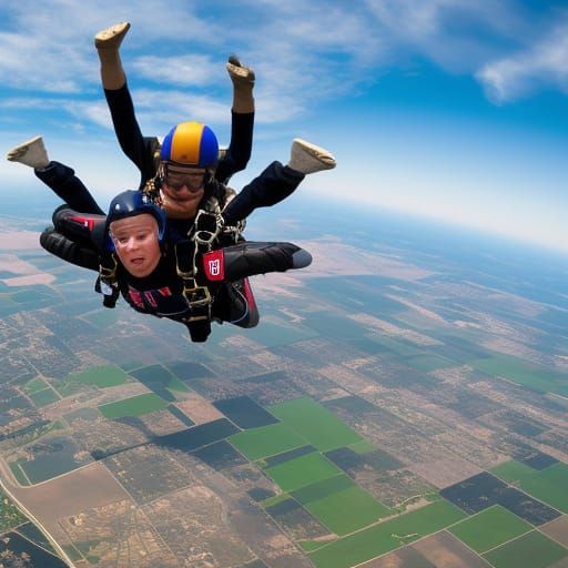 Plummeting to the Ground, My Skydiving Lesson - AI Generated Artwork ...