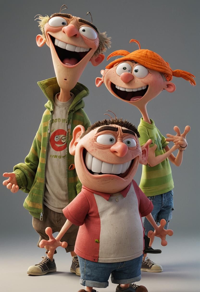 Ed, edd and eddy cartoon network - AI Generated Artwork - NightCafe Creator