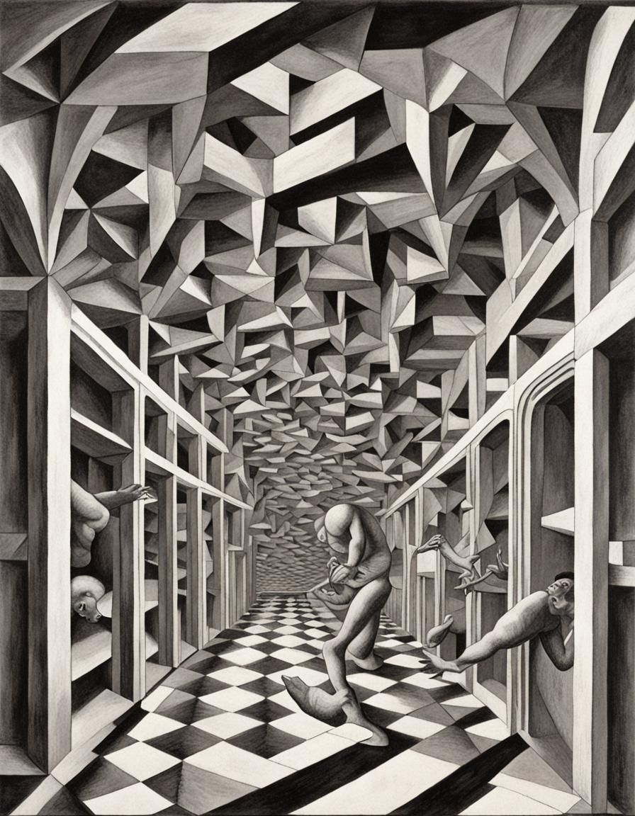 mc escher - AI Generated Artwork - NightCafe Creator
