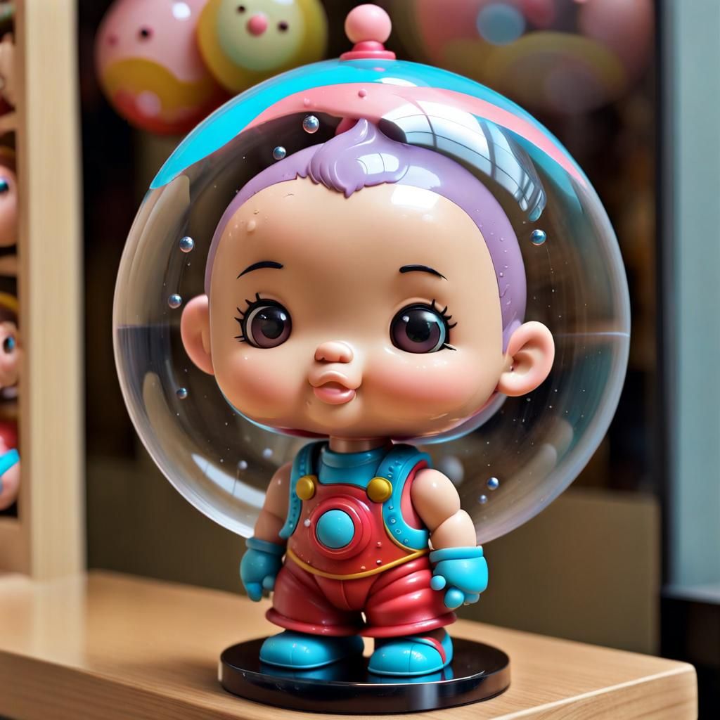 Cute (bubblehead toy:1.5) on display, cute, pretty, detailed, amazing ...