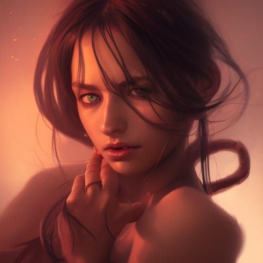 A touchy demon girl - AI Generated Artwork - NightCafe Creator