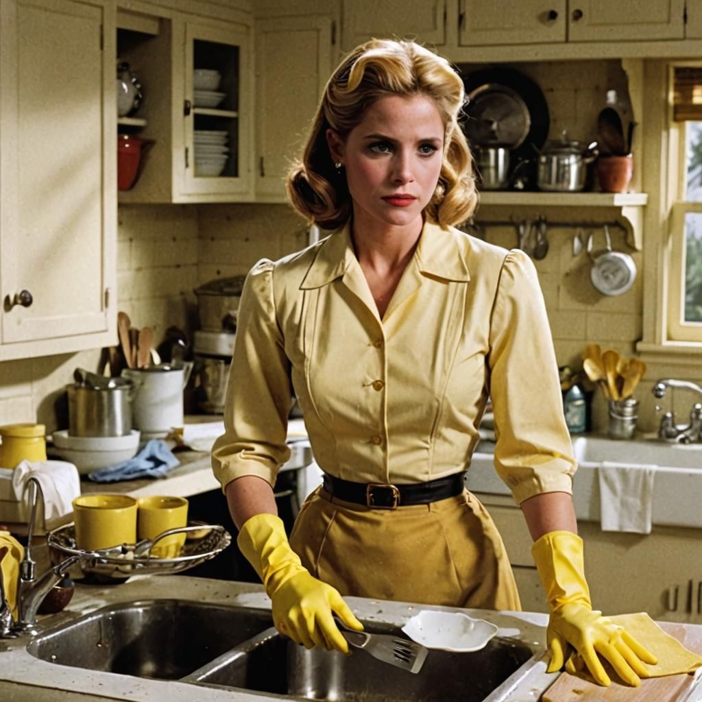 Buffy the Vampire Slayer in 1950s Housewife Chic - AI Art