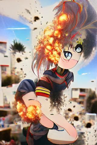 explosive anime girl - AI Generated Artwork - NightCafe Creator