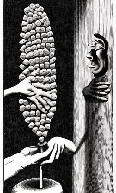 Basil Wolverton Paints Pennies from Heaven - AI Generated Artwork ...