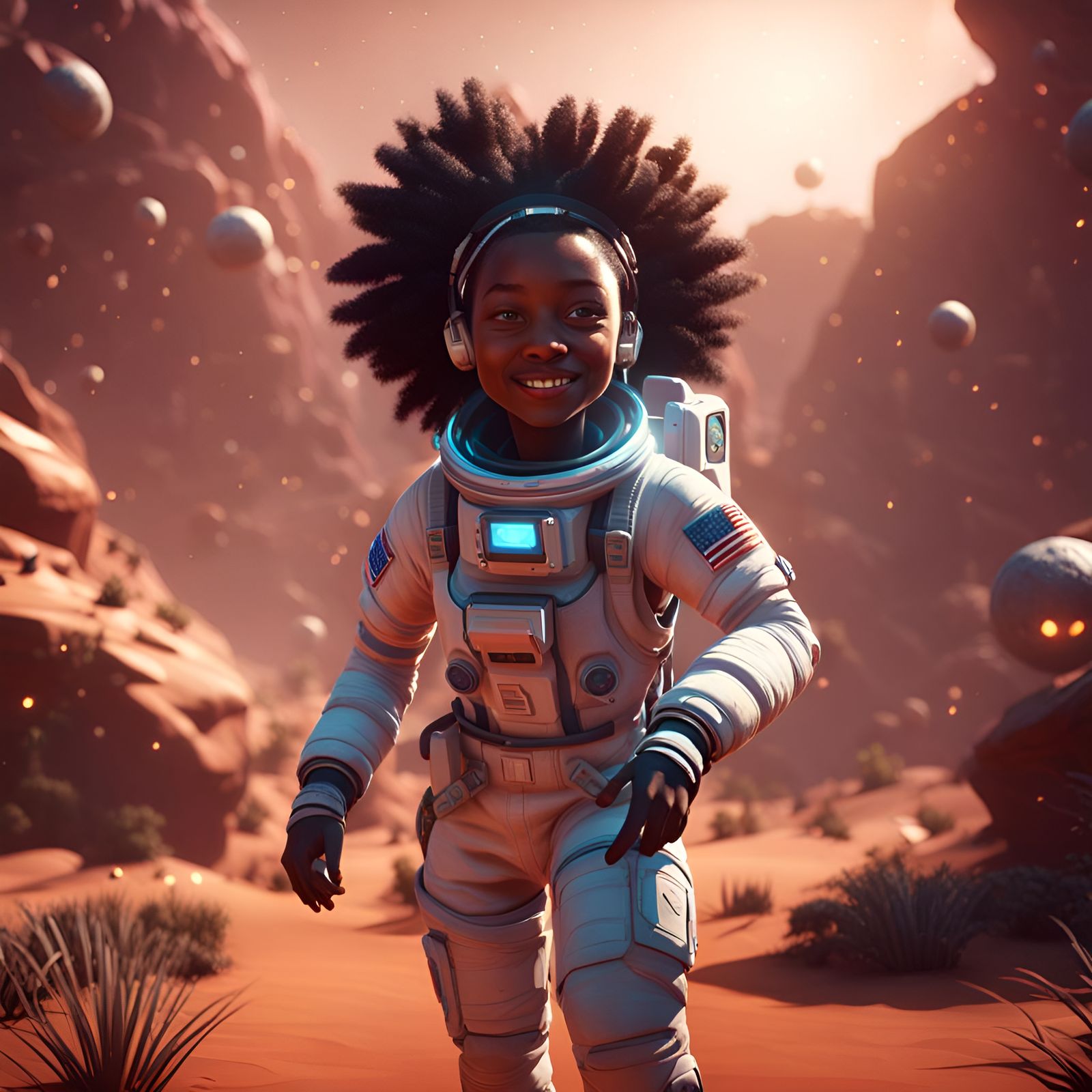 She's an astronaut. - AI Generated Artwork - NightCafe Creator