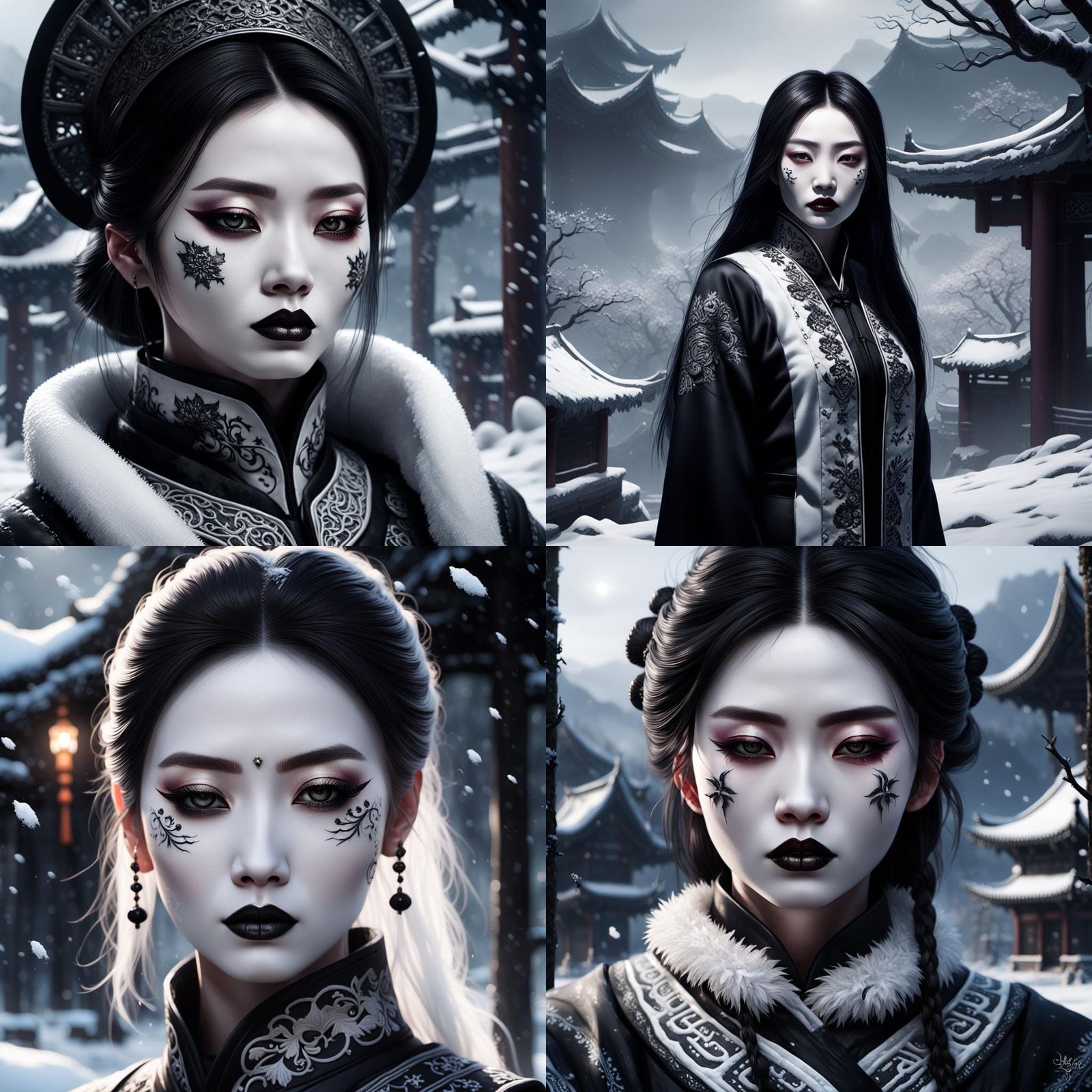 gothic geisha - AI Generated Artwork - NightCafe Creator