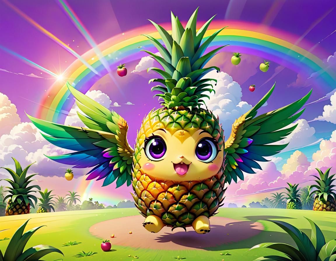 Chibi Pineapple - AI Generated Artwork - NightCafe Creator