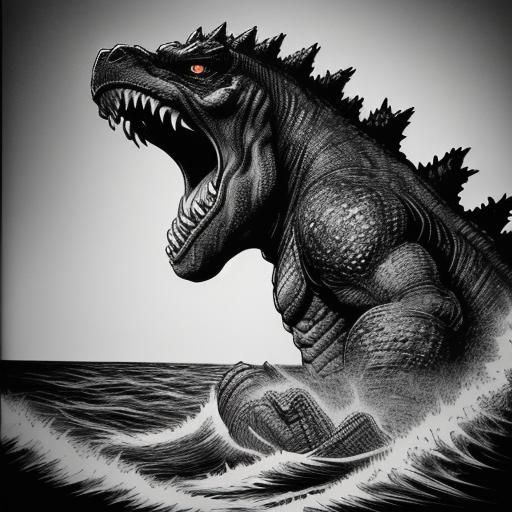 Godzilla - AI Generated Artwork - NightCafe Creator