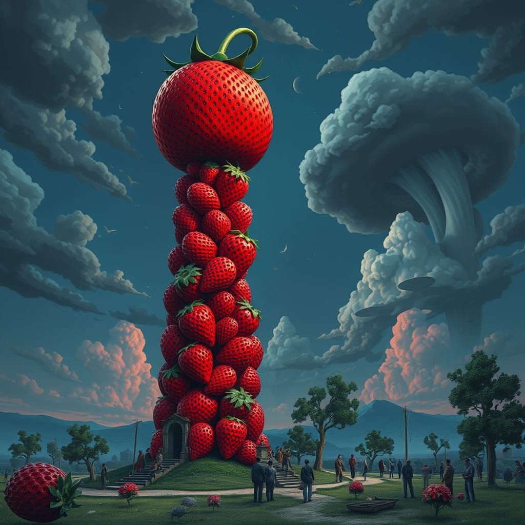 Giant strawberry wisdom tower - Giant Strawberry Wisdom Towe...