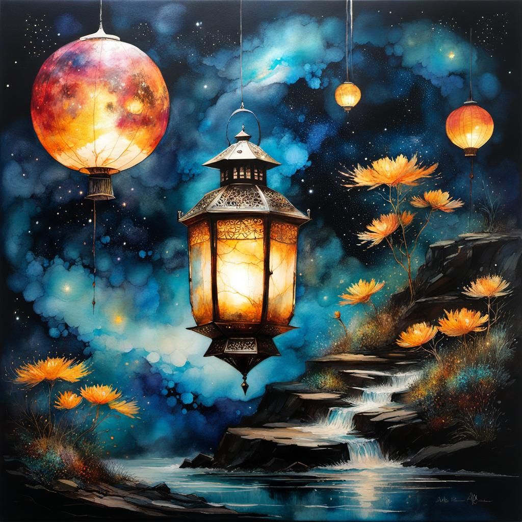 lanterns - AI Generated Artwork - NightCafe Creator