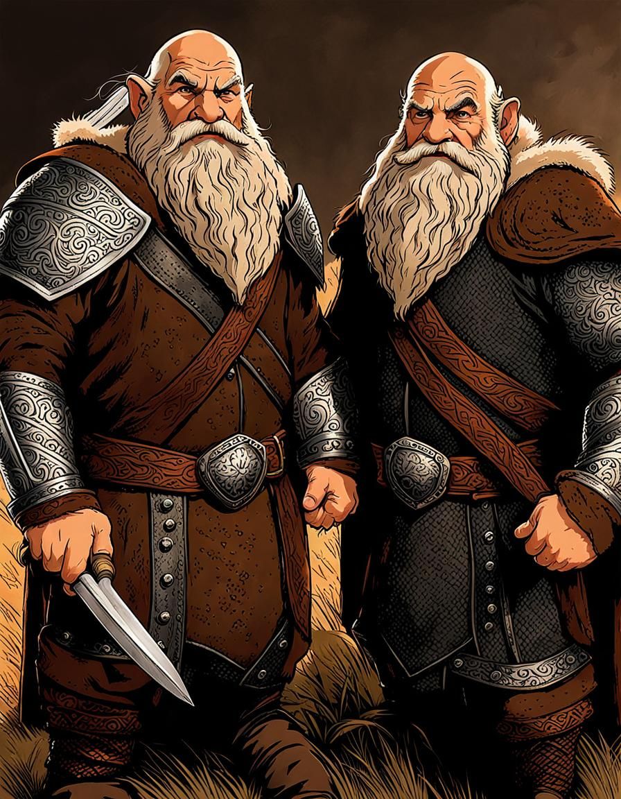 Balin and Dwalin from the Hobbit - AI Generated Artwork - NightCafe Creator