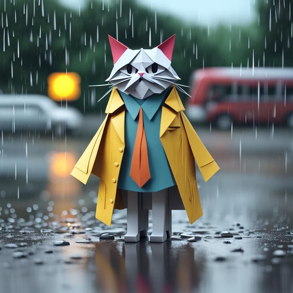 papercraft cat - AI Generated Artwork - NightCafe Creator