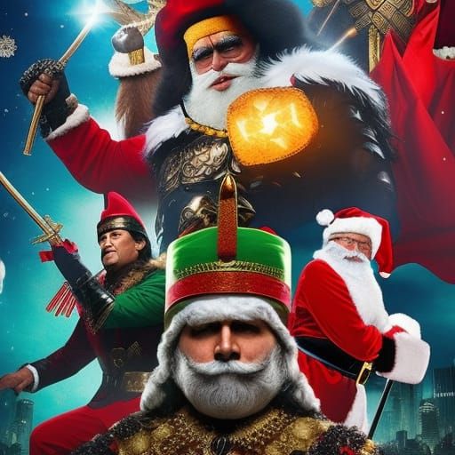 Moctezuma and Santa Claus clash in an epic battle in the dark streets ...