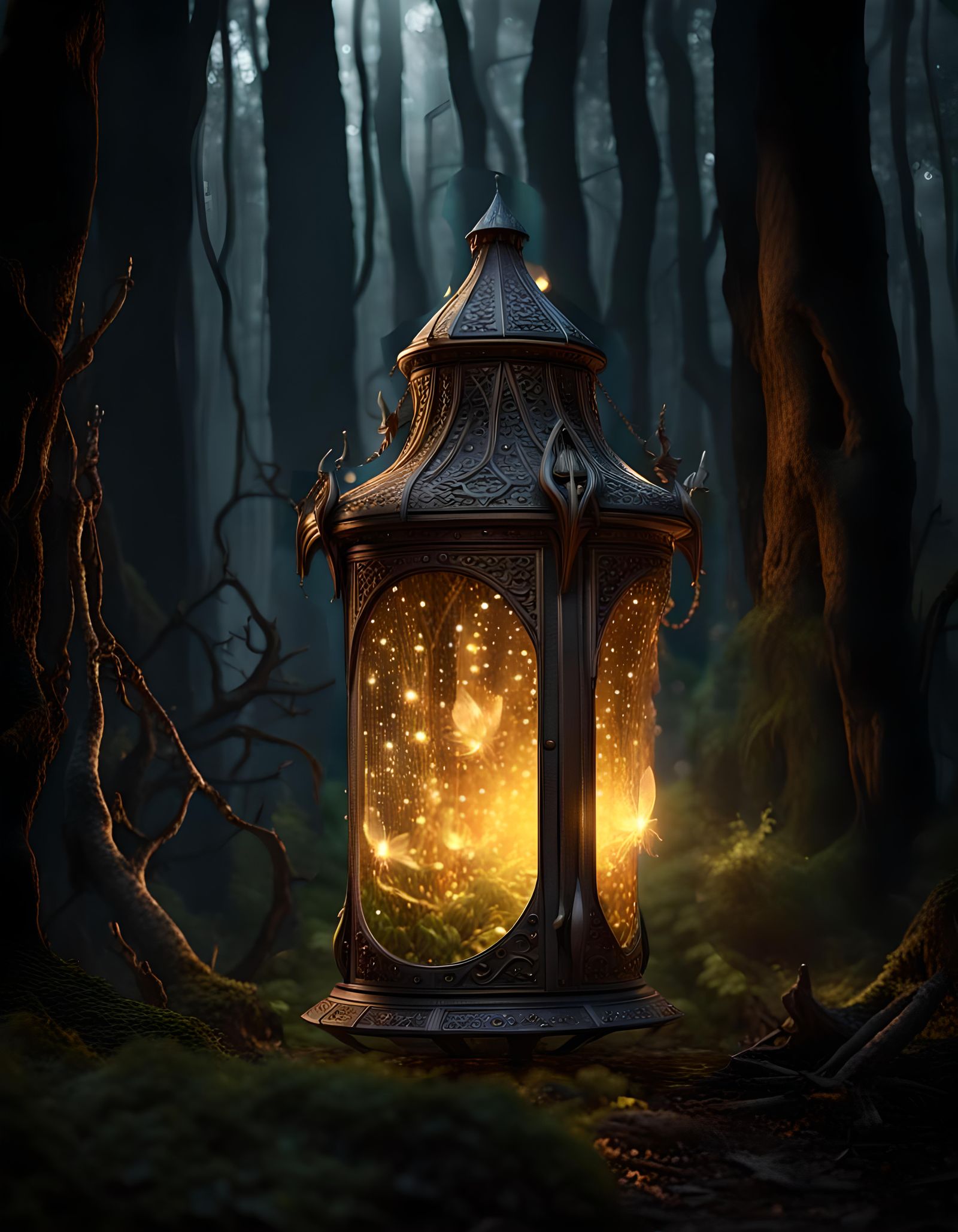 Firefly lantern - AI Generated Artwork - NightCafe Creator