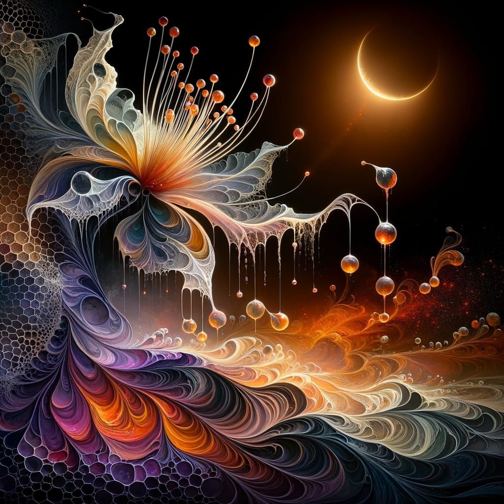 long transparent stamens in the middle of the flower with teeth at the ...