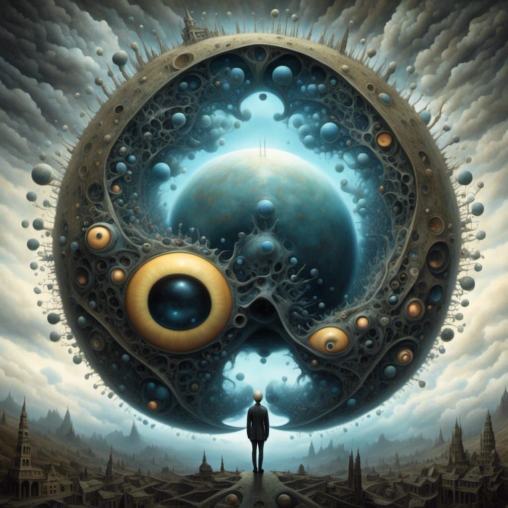 surreal alien in an upsidedown world - AI Generated Artwork - NightCafe Creator