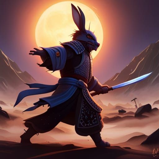 Samurai Rabbit - AI Generated Artwork - NightCafe Creator