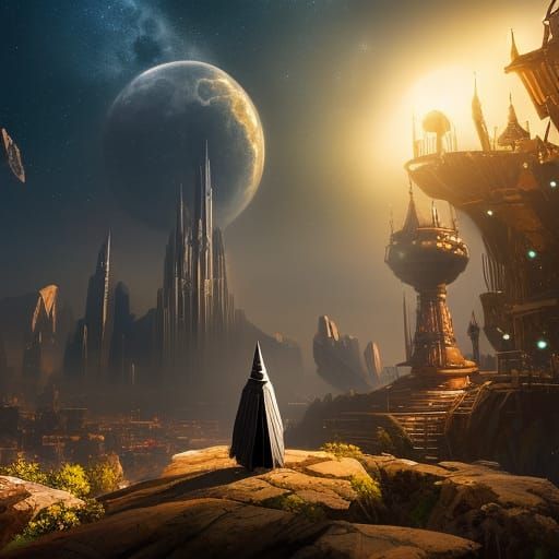 The era of magic: a mystical magician in a sci-fi world - AI Generated ...