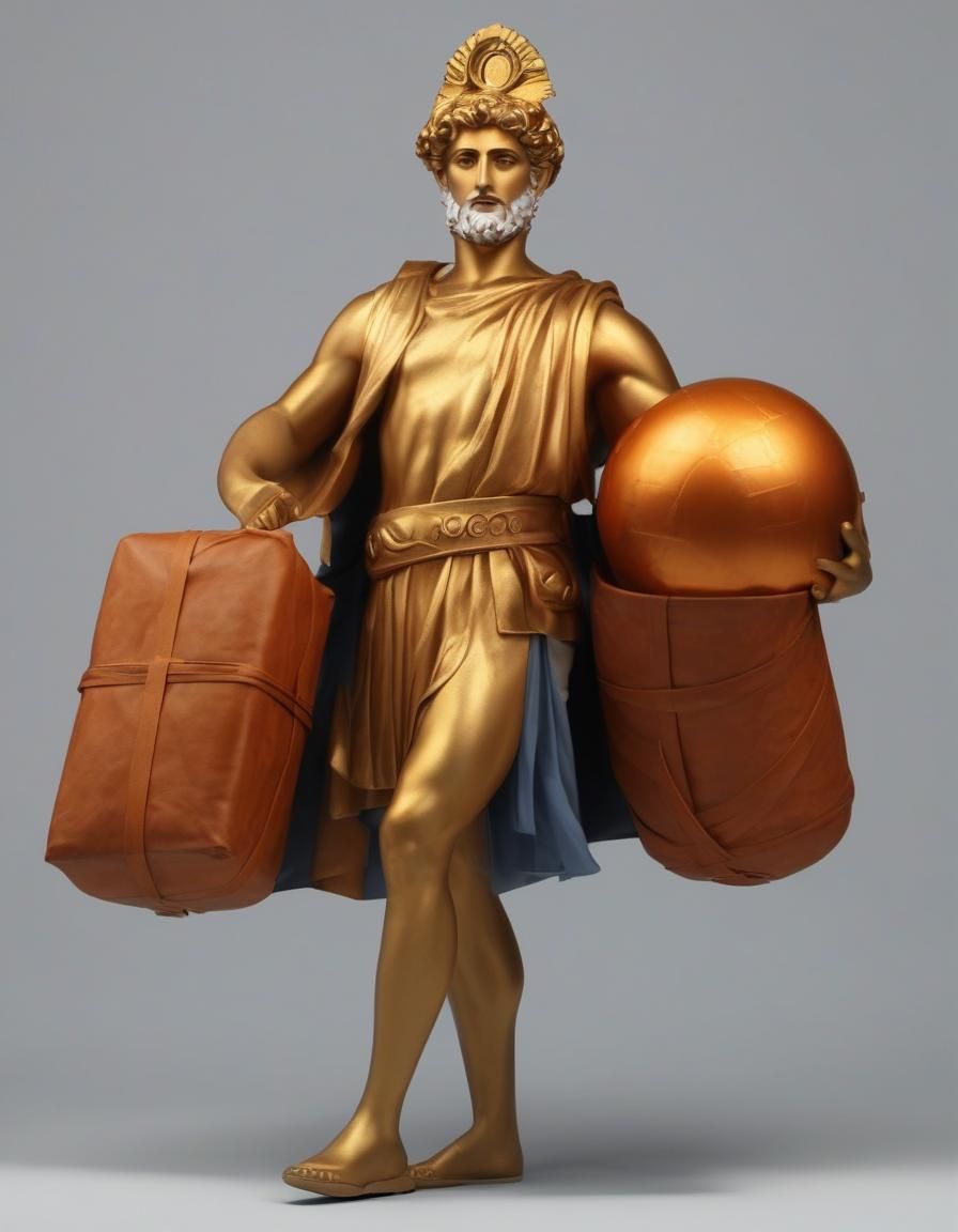 Greek messenger god Mercury as delivery driver - AI Generated Artwork ...