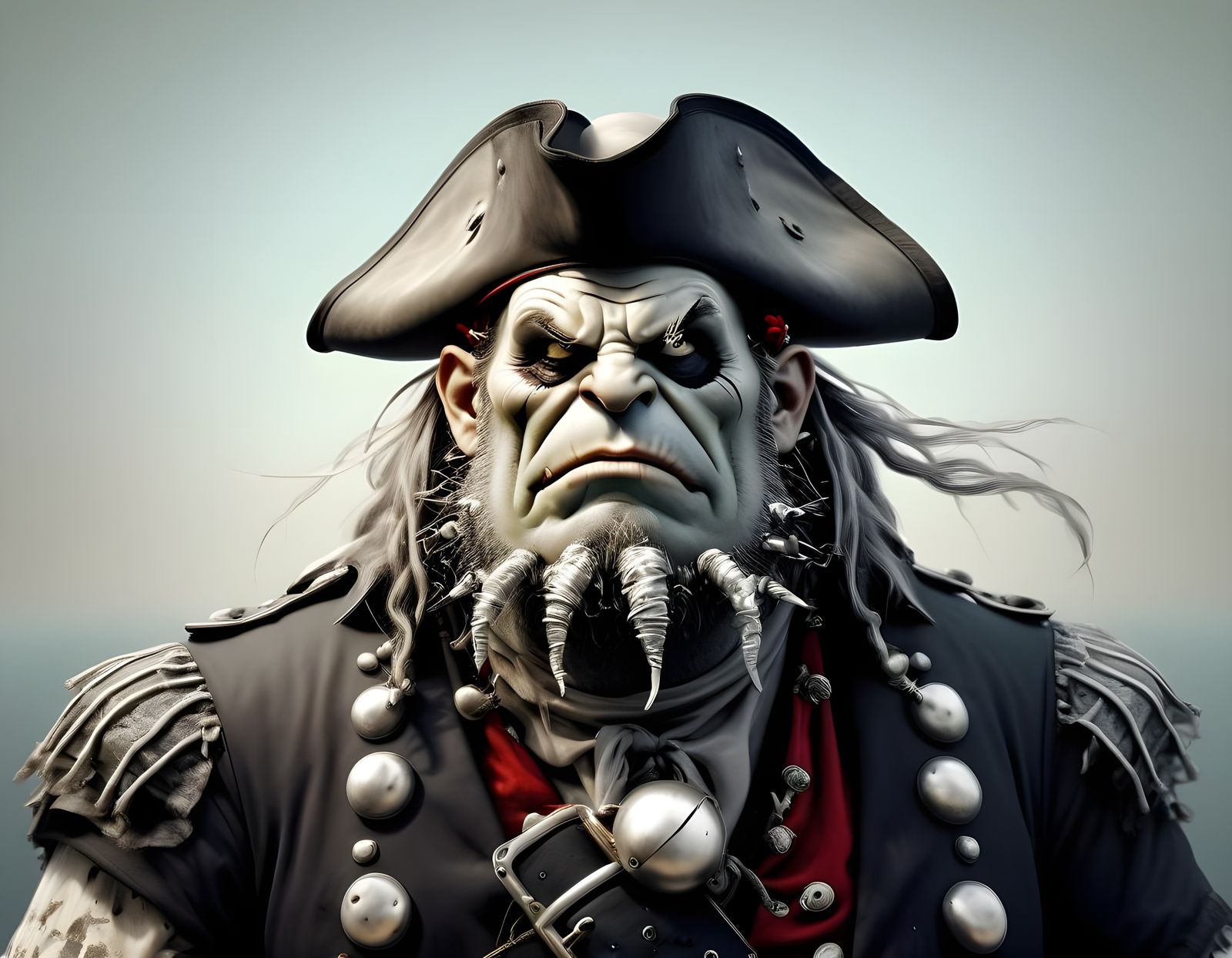 Six Beard - Robust Ogre Pirate Captain Stands Tall
