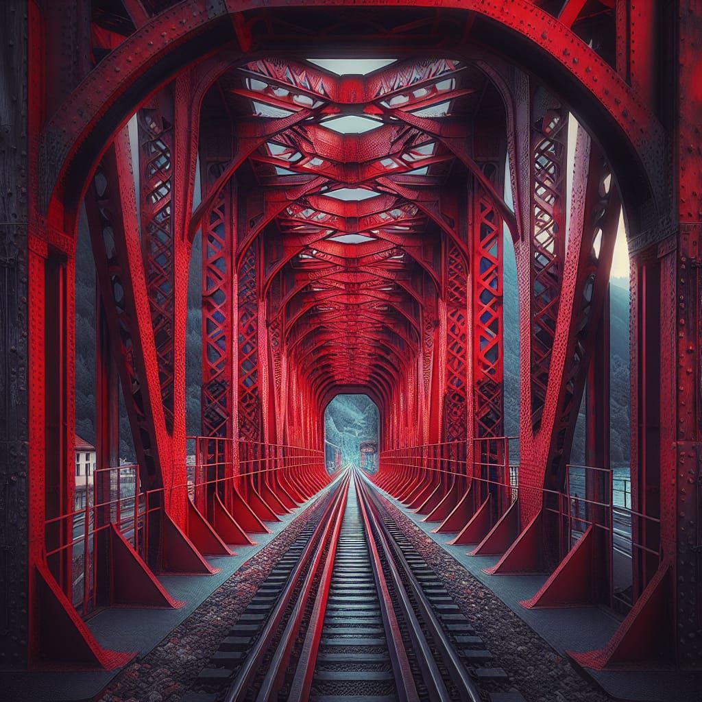 Forth Railway Bridge - AI Generated Artwork - NightCafe Creator