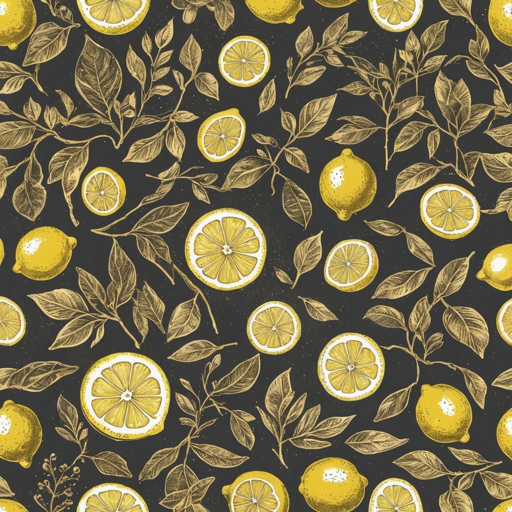 Lemons pattern - AI Generated Artwork - NightCafe Creator