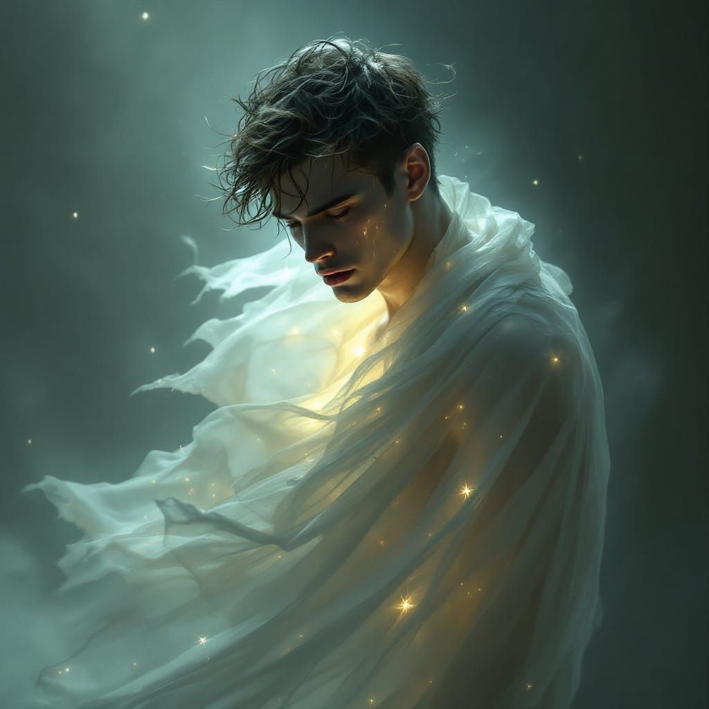 Weeping Ghost 250221G - Ethereal Young Ghost Radiates Soft E...